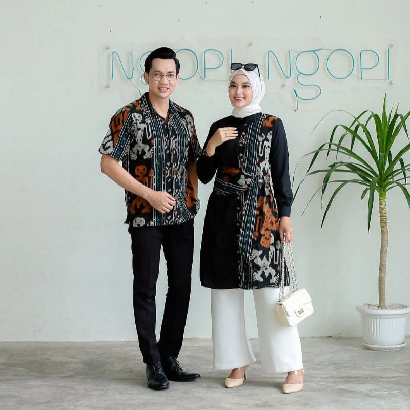 Jual NIYA ETHNIC || Kemeja dan Drees Cuople Sarimbit Tenun Blanket ...