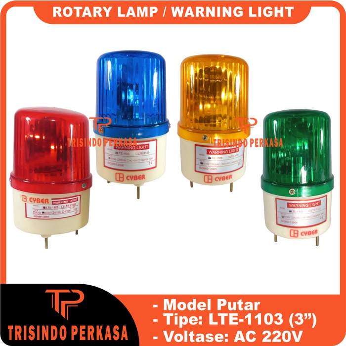 Jual ROTARY LAMP / WARNING LIGHT LTE 1103 3" AC 220V | Shopee Indonesia