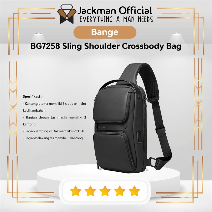 Jual Tas BANGE BG7258 Sling Shoulder Crossbody Bag - Tas Selempang Pria ...