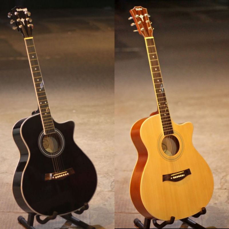 Jual gitar akustik elektrik Taylor Tanam Besi,Bonus packing Kayu ...