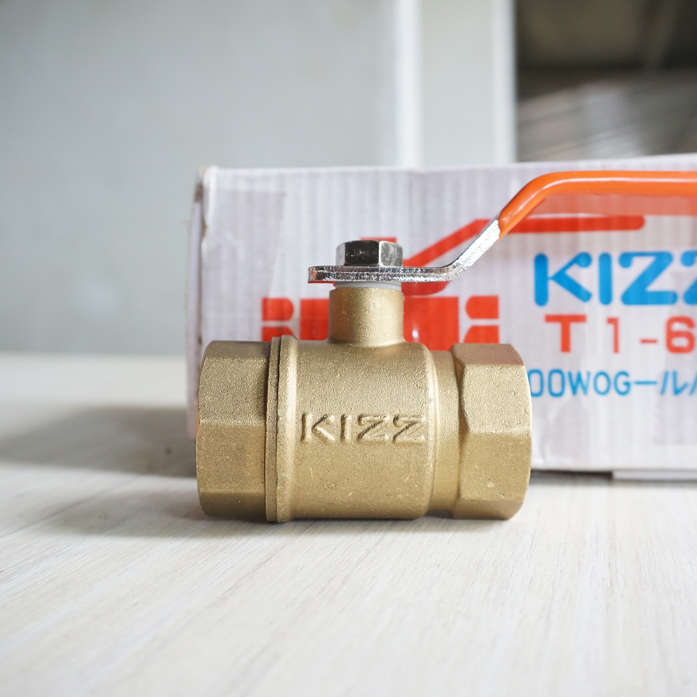 Jual Ball Valve / Stop Kran Kuningan KIZZ 1" Inch | Shopee Indonesia