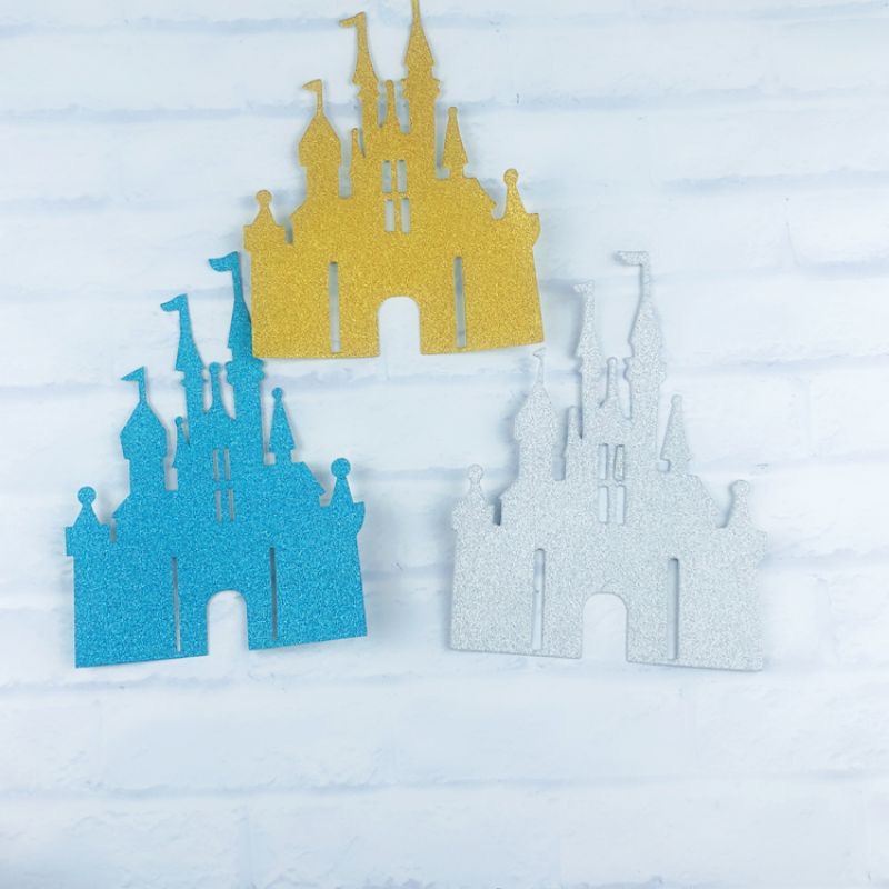 Jual TOPPER KUE ISTANA FROZEN / CAKE TOPPER CASTLE PRINCESS GLITER ...