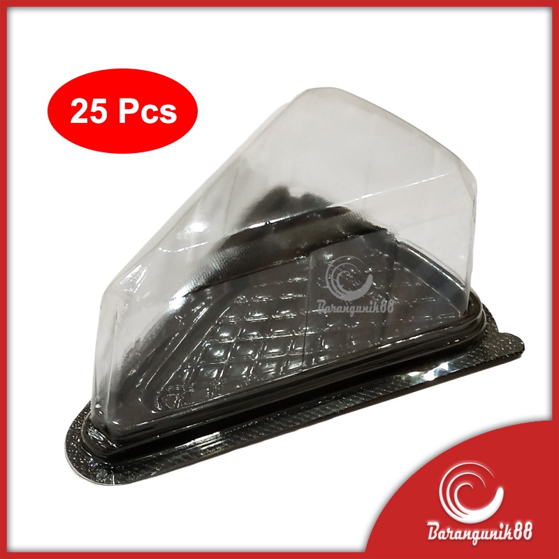 Jual [25 Pcs] Mika Kue Tart Segitiga Food Grade Bening Cake Tray ...