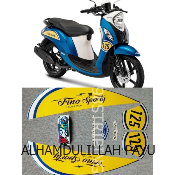 Jual STIKER STRIPING MIO FINO BIRU TAHUN 2018 2019 LIS STANDAR ORI ...
