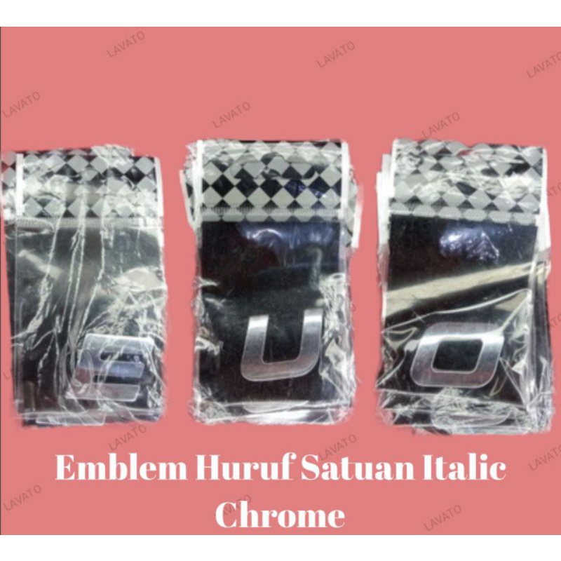 Jual Emblem Huruf Satuan Chrome (Huruf U) (Kecil, Normal, Tanggung ...