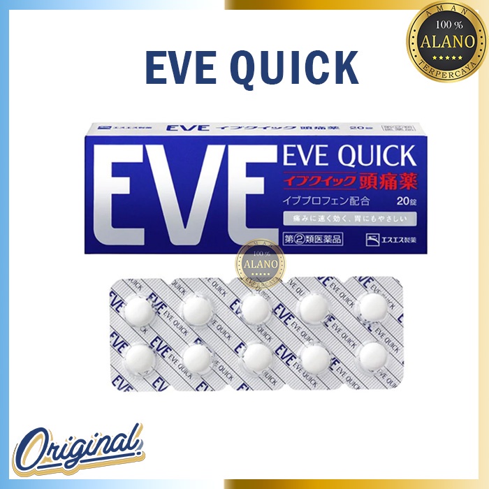 Jual Eve Quick 10 Tab ECER Original Japan - Obat Sakit Kepala | Shopee ...