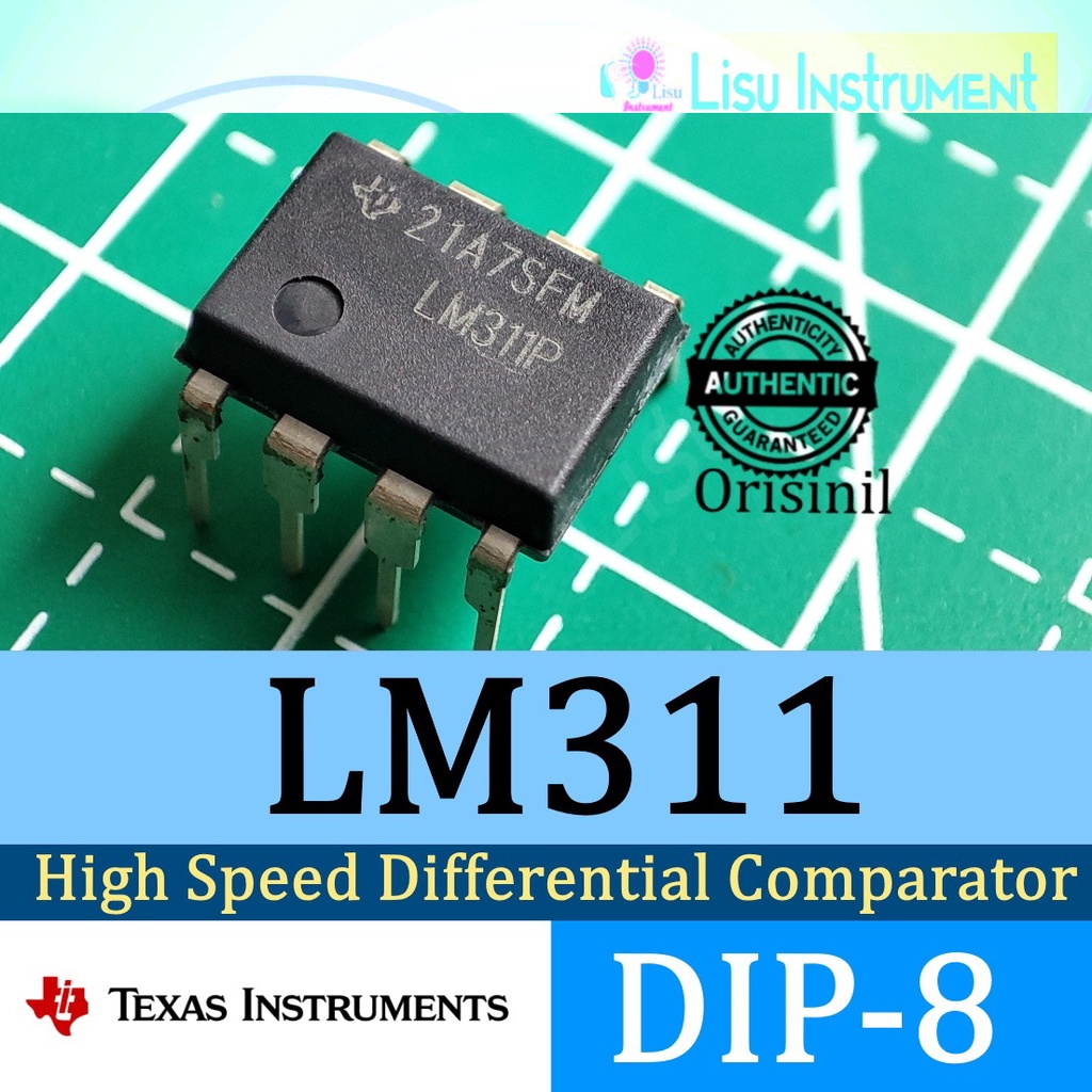 Jual LM311 LM311P High Speed, 30V, Differential Comparator With Strobes ...