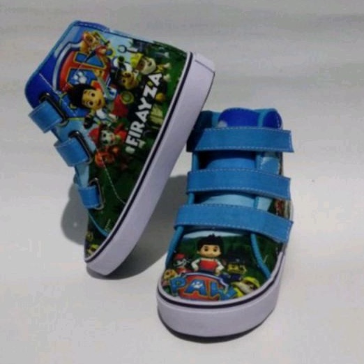 Jual sepatu anak lucu motif paw patrol, free cetak nama & foto | Shopee ...