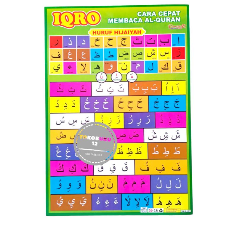 Jual Poster Anak Edukasi - Poster Huruf Arab Angka - Penjumlahan ...