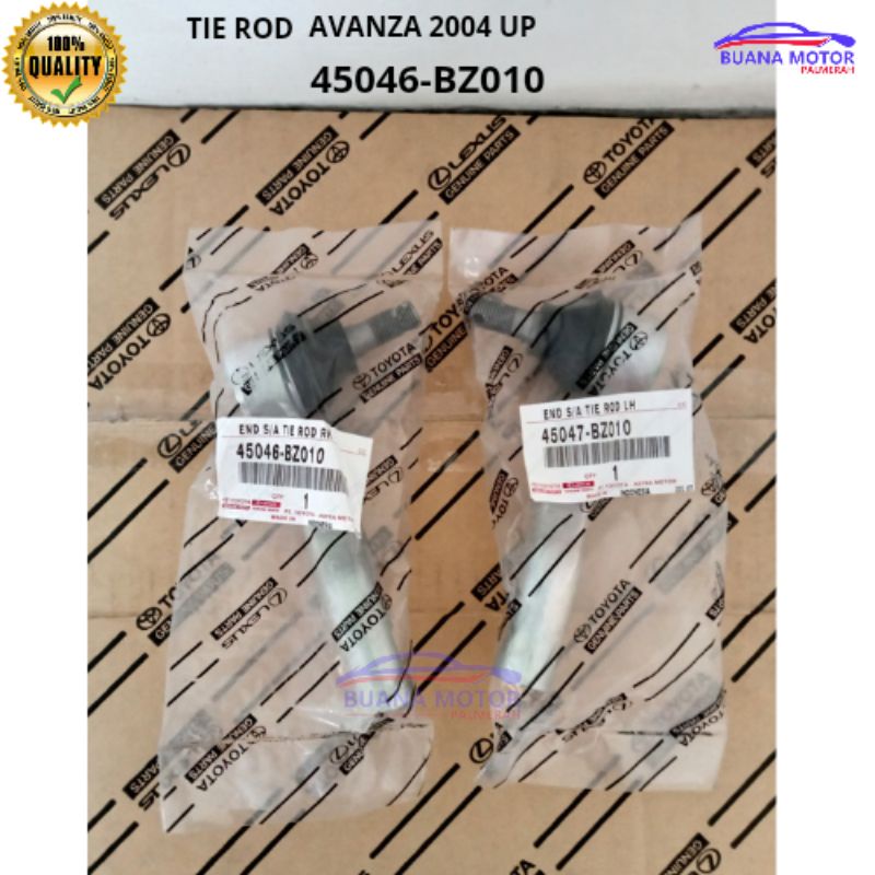 Jual Tie Rod Tierod Avanza 2004-2011 45046-BZ010/45047-BZ010 Original ...