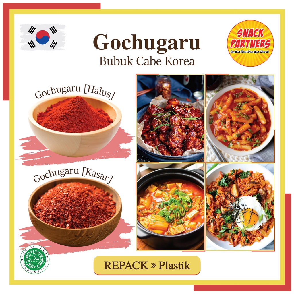 Jual GOCHUGARU Chili Powder / Bubuk Cabe Korea Kasar Halus REPACK 50 GR ...