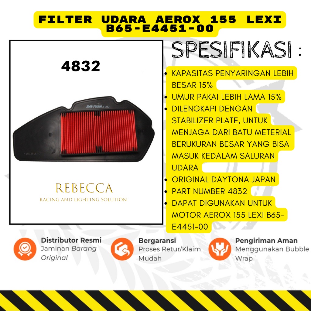 Jual Filter Udara Aerox Pnp Yamaha Lexy Saringan Hawa Daytona Ultranano ...