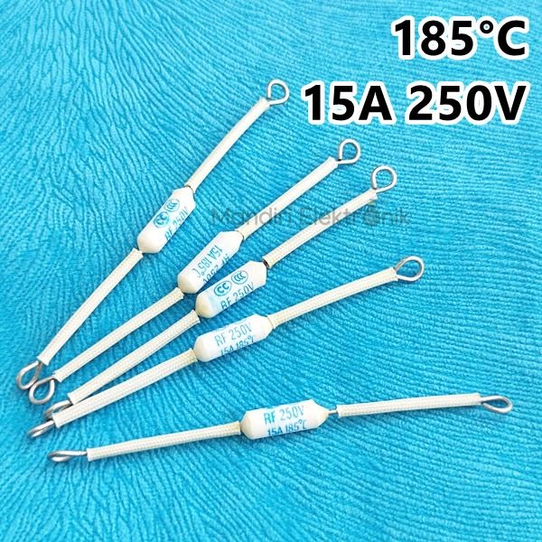Jual Fuse 15 Ampere 185C - Thermofuse 185 Derajat 15 Ampere 250V - Fuse Keramik 15A 185C ...