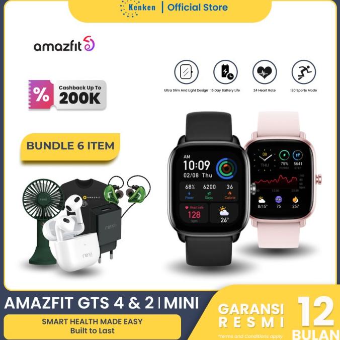 Jual Amazfit GTS 4 Mini & GTS 2 Mini Smartwatch Garansi Resmi | Shopee ...
