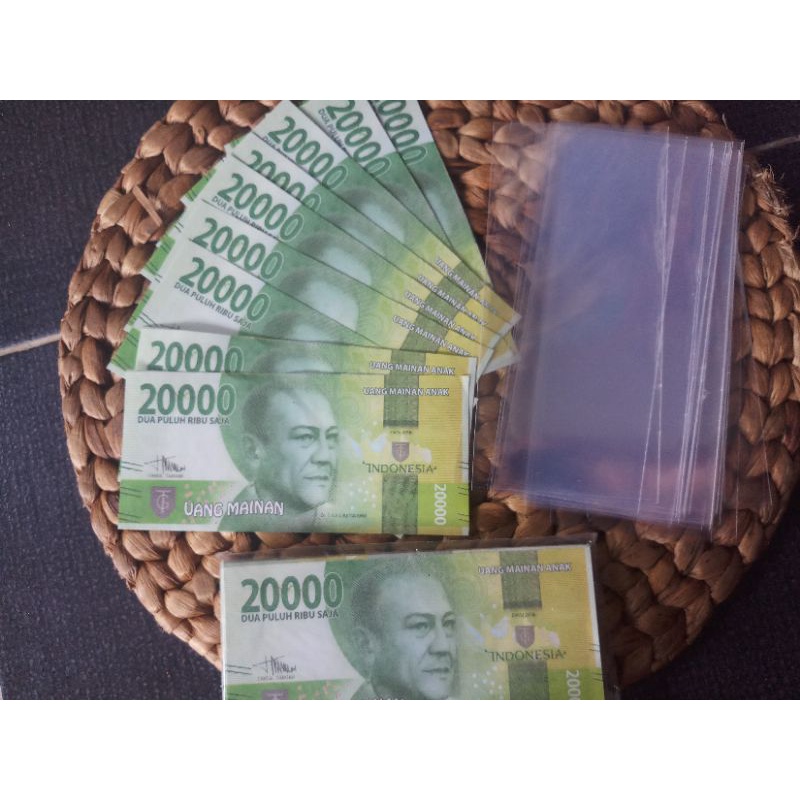 Jual uang mainan 1 set ( isi 10 lbr uang + 10 lbr plastik) | Shopee ...