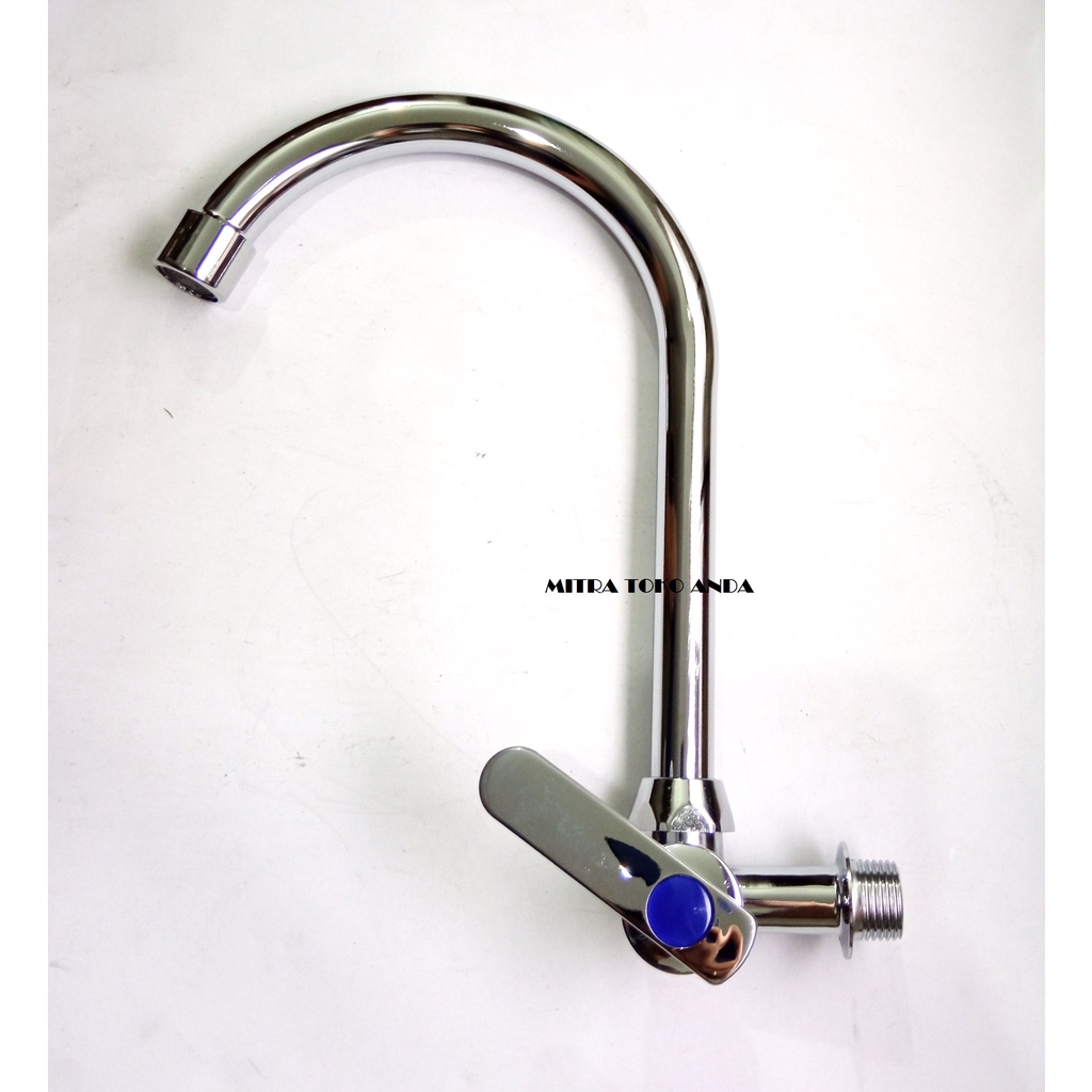 Jual KRAN ANGSA STAINLESS CROME / KERAN CUCI PIRING MODEL ENGKOL ...