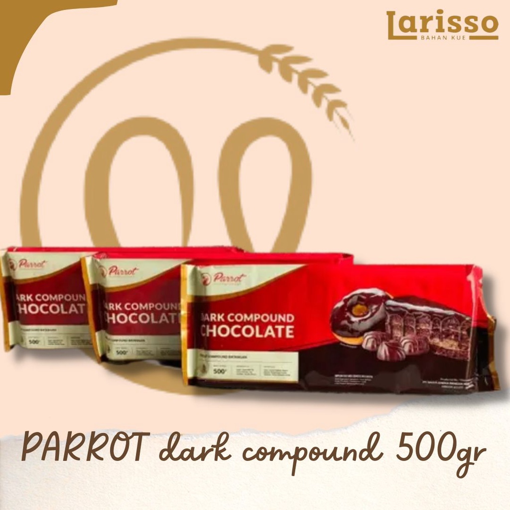 Jual PARROT DARK COMPOUND CHOCOLATE 500GR | Shopee Indonesia
