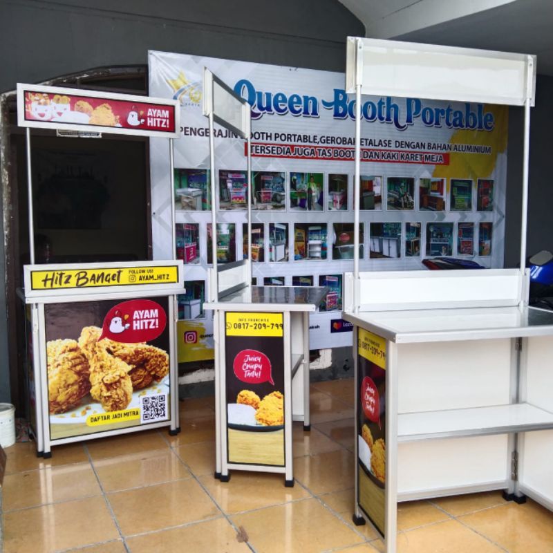 Jual Booth portable Fried chiken including x banner(Gambar bebas sesuai ...