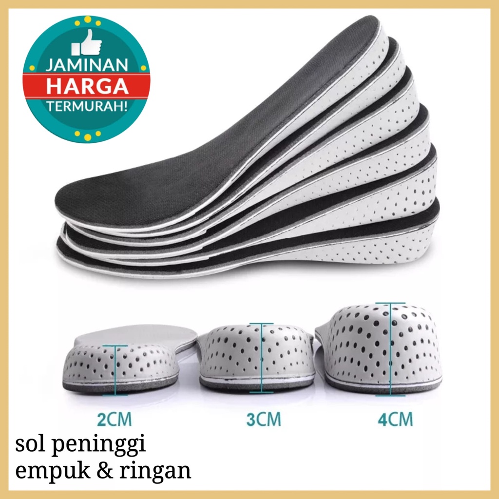 Jual INSOLE SEPATU PENAMBAH TINGGI BADAN PRIA DAN WANITA SOL SEPATU ...