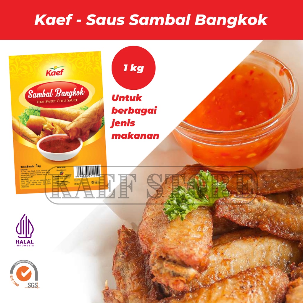 Jual Saus Sambal Bangkok | Saos Sambel Bangkok Kaef 1kg | Shopee Indonesia