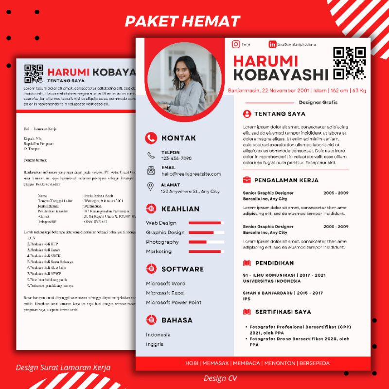 Jual JASA PEMBUATAN CV PROFESIONAL, SURAT LAMARAN KERJA & TEMPLATE CV ...