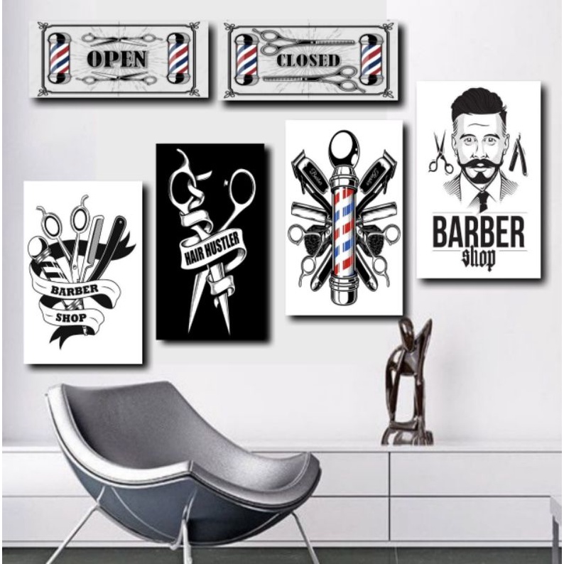 Jual POSTER FRAME KAYU BARBERSHOP HIASAN DINDING, WALLDECOR | Shopee ...
