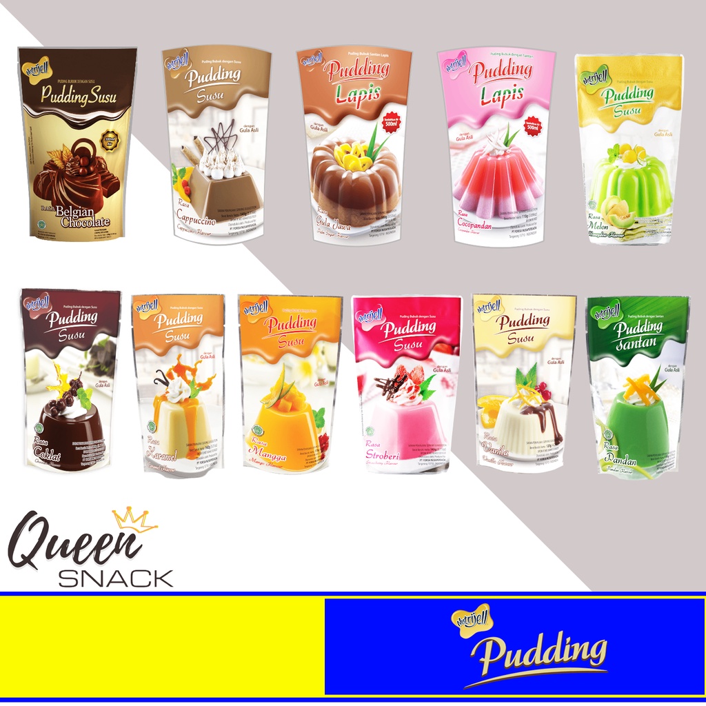 Jual Nutrijell Pudding Serbuk Puding Instan Siap Saji Kemasan 145gr ...
