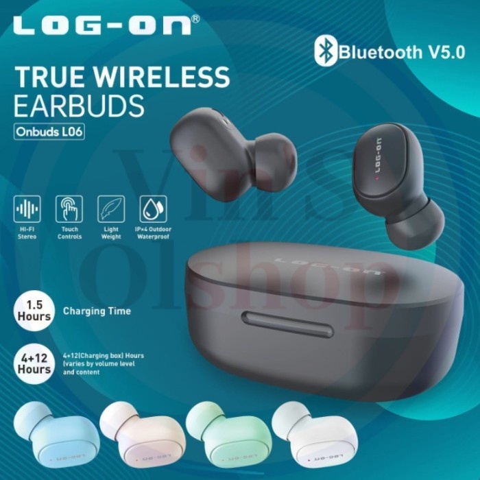Jual LOG ON Bluetooth TWS ONBUDS L06 / TWS Log-On Wireless Resmi ...