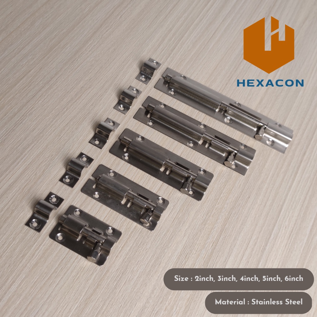 Jual Grendel Slot Pintu Jendela 2 inch, 3 inch, 4 inch, 5 inch / Selot ...