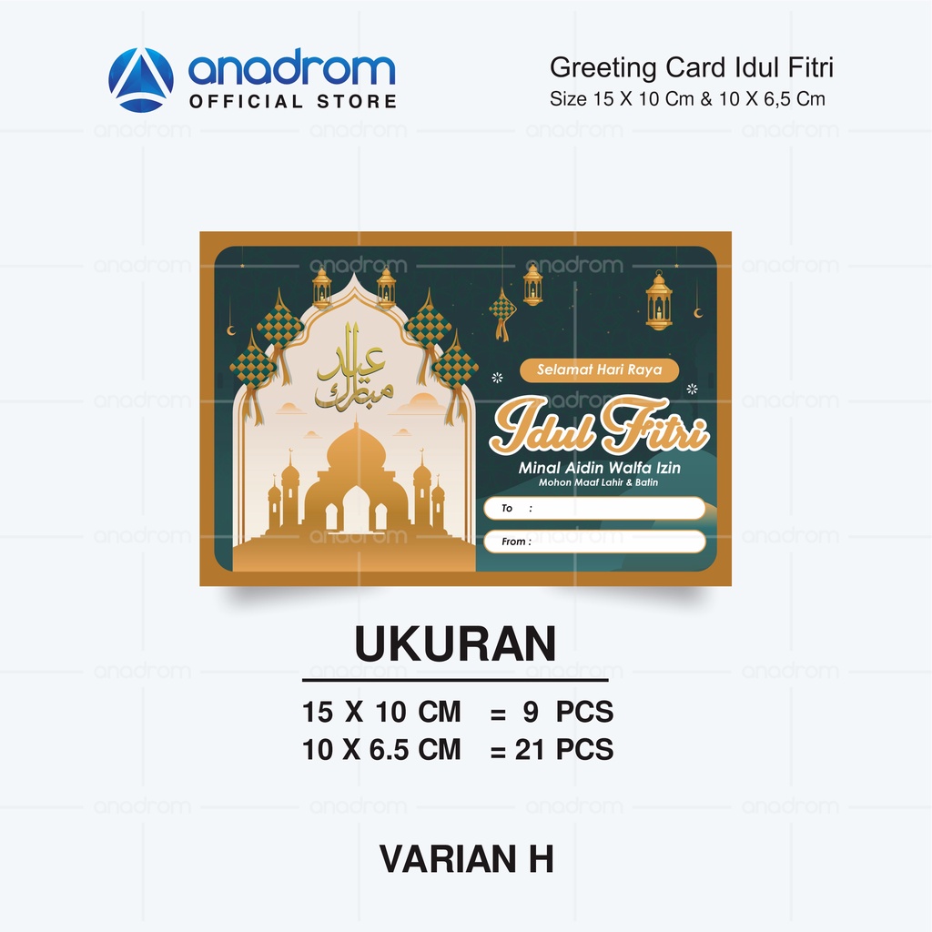Jual Greeting Card Lebaran Idul Fitri | Kartu ucapan Eid Mubarak ...