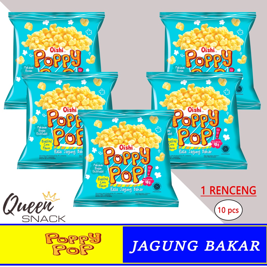 Jual Oishi Snack Poppy Pop Jagung Bakar Kemasan Ekonomis Satu Renceng ...