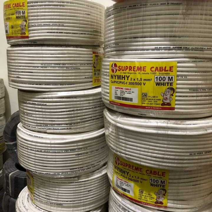 Jual SUPREME Kabel SERABUT NYYHY/NYMHY 2x1,5 mm 100 m meter | Shopee Indonesia