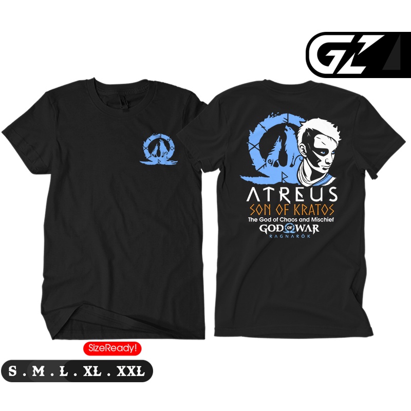 Jual Kaos God of War Ragnarok Atreus Loki Son of Kratos Baju Gamer ...