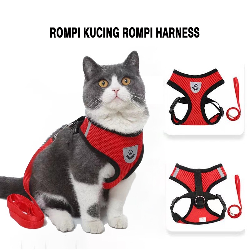 Jual Rompi kucing rompi harness + tali tuntun Harness ROMPI Rompi ...