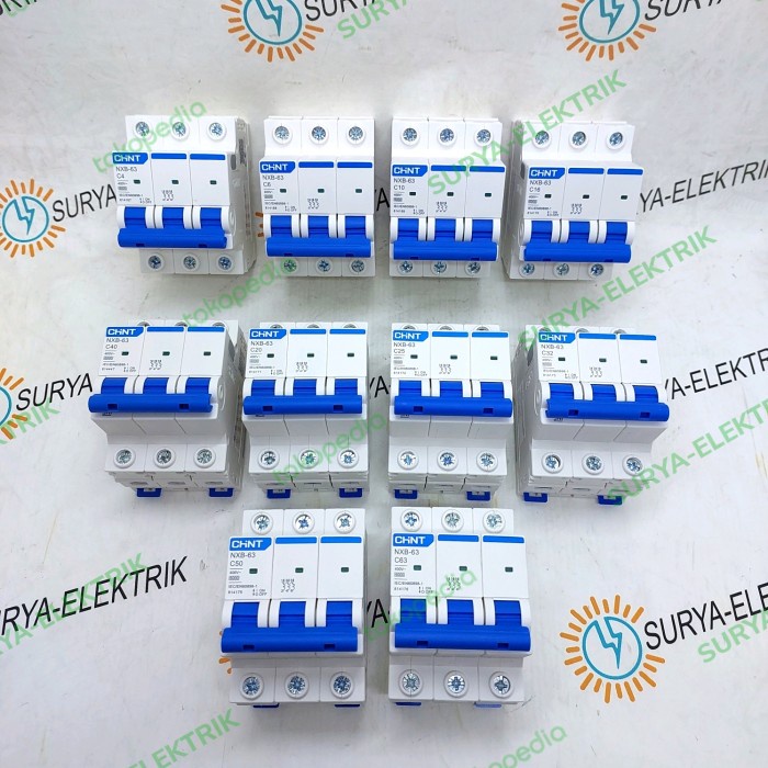 Jual MCB CHINT 3P 3Phase 3 Pole NXB-63 50A 63A C50 C63 A Amper 4.5kA ...