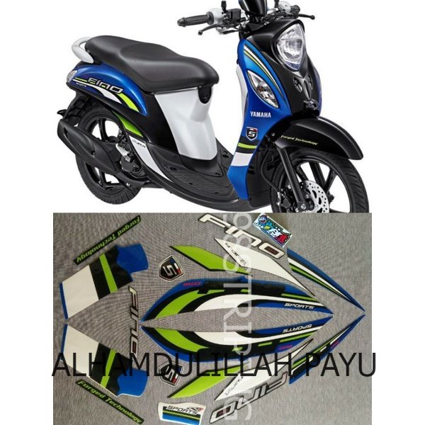Jual STIKER STRIPING MIO FINO BIRU TAHUN 2015 LIS STANDAR ORI YAMAHA ...
