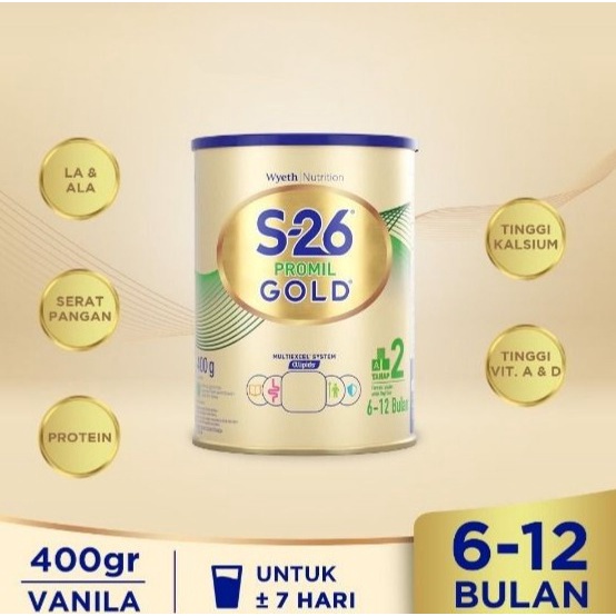 Jual S-26 PROMIL GOLD TAHAP 2 400 G SUSU FORMULA BAYI | Shopee Indonesia
