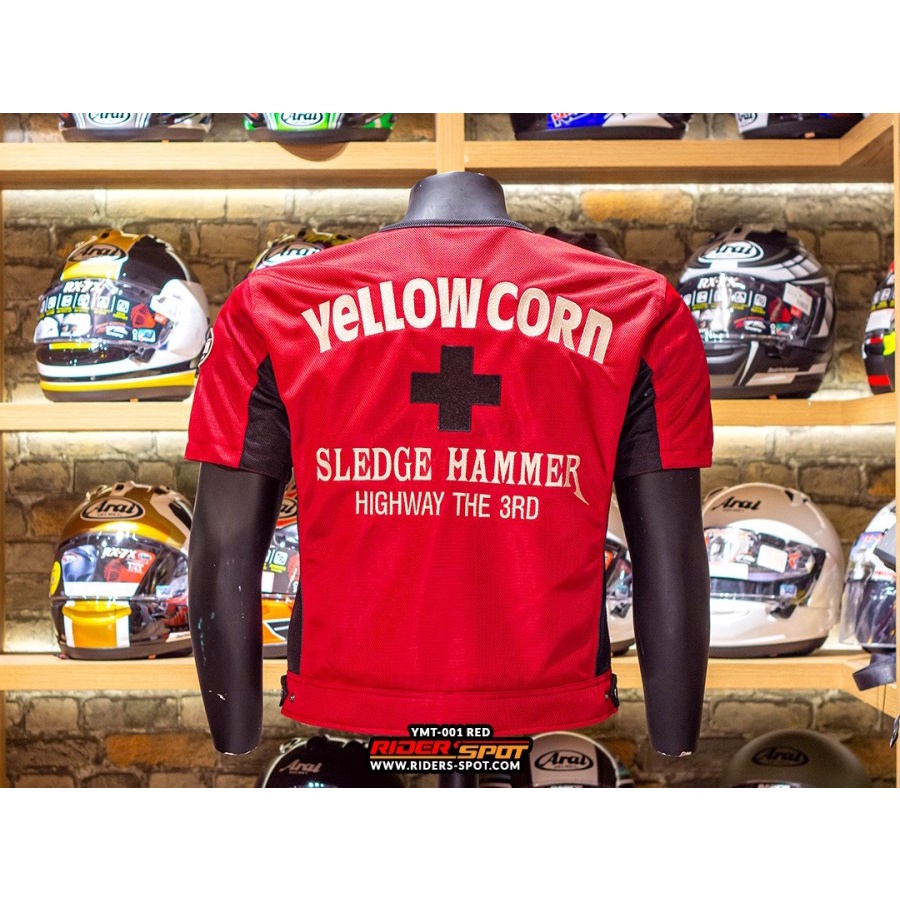 Jual Jaket Yellow Corn YMT-001 Red Short Sleeve Jacket Riding Touring ...