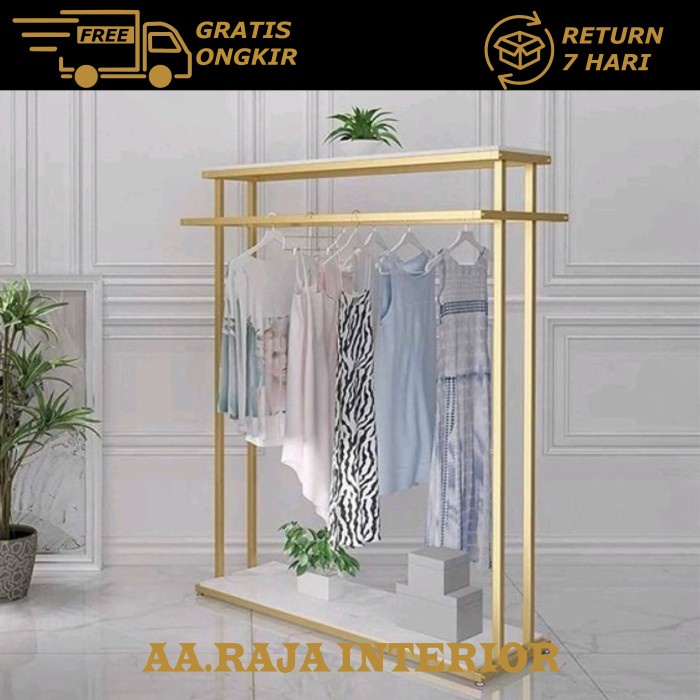 Jual Hanger Aa Raja Interior Rak Hanger Baju Butik/Multifungsi | Shopee ...