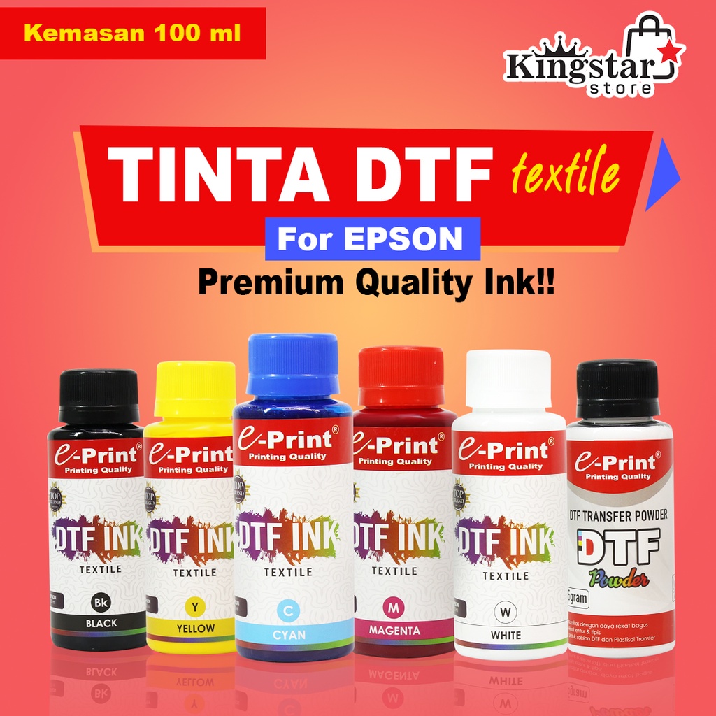 Jual Tinta DTF e-Print 100ml Tinta Transfer Pet Film DTF Sablon DTF ...