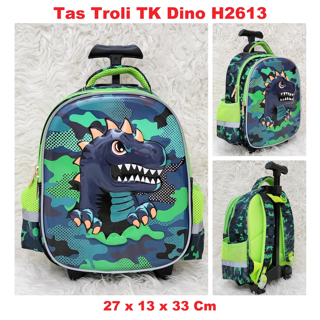 Jual Tas Koper Anak Troli Ransel TK Dino H2613 backpack trolley school ...