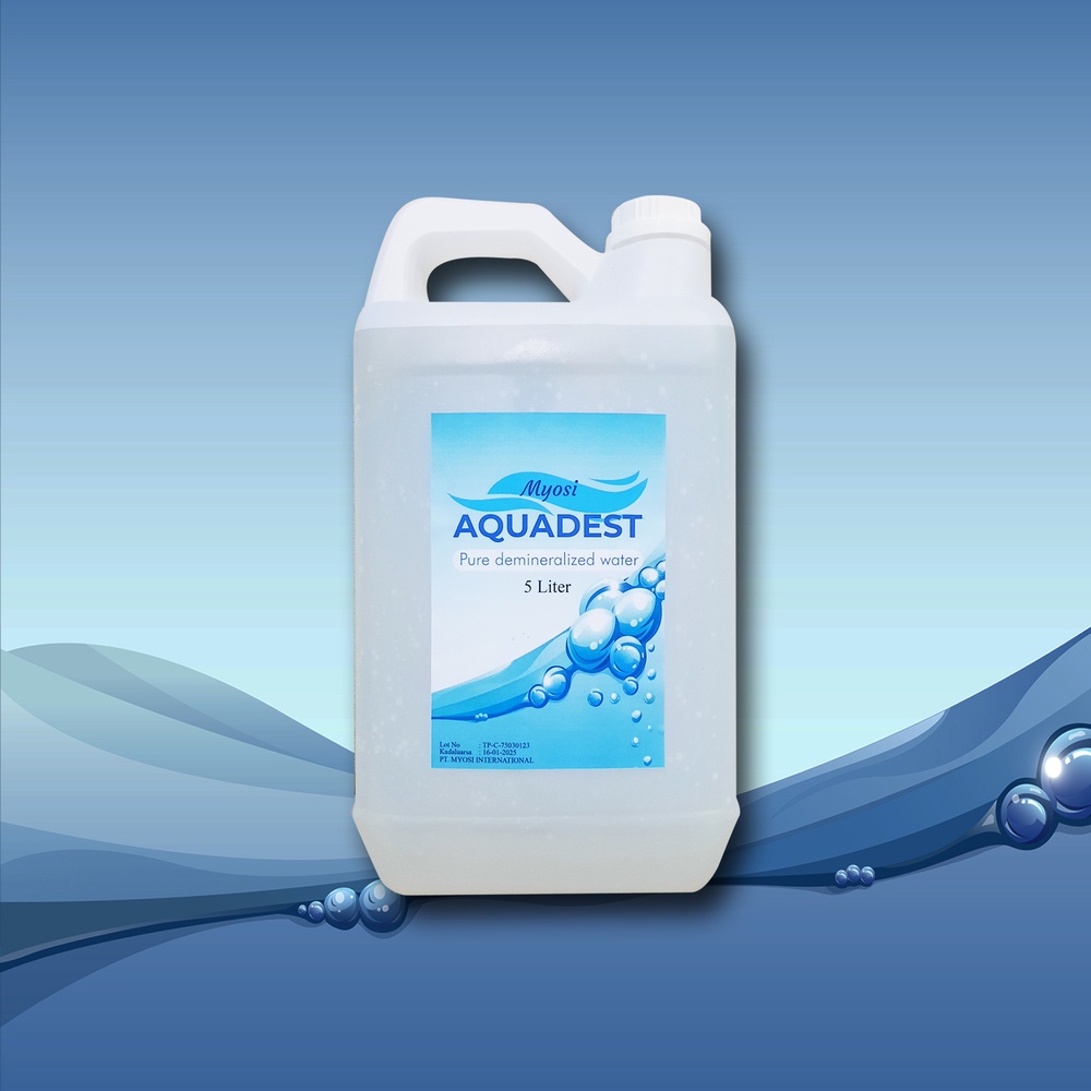 Jual Myosi Aquadest / Distilled Water 5 Liter Air Suling 5000 Ml ...