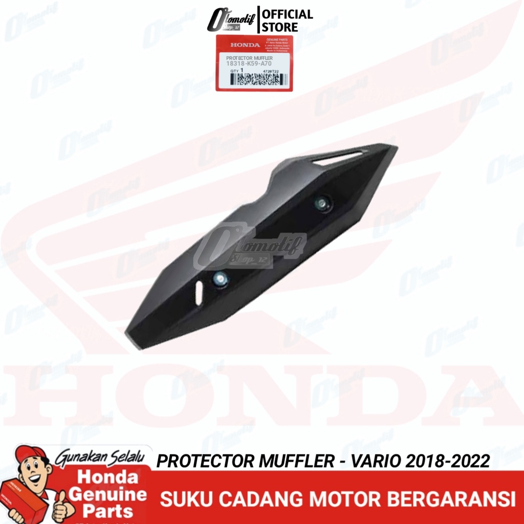 Jual over muffler Tutup Tameng Pelindung Knalpot Motor Honda Click Vario 125 150 Led 2018 k59j ...