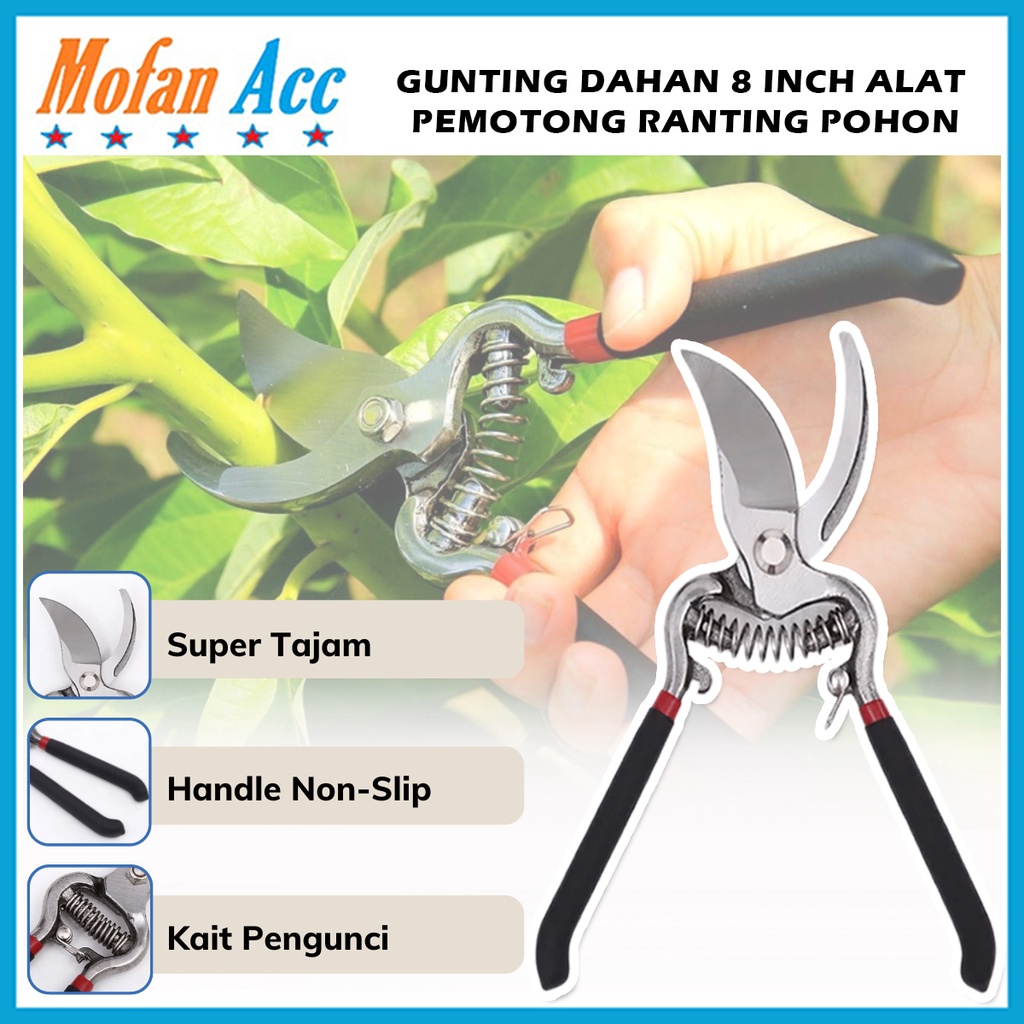 Jual Gunting Dahan Dan Ranting 8 Inch - Alat Pemotong Tangkai Pohon ...