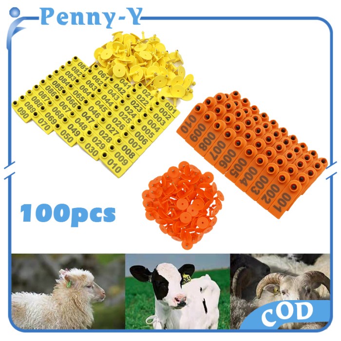 Jual Termurah 100Pcs Eartag Kambing Domba/Ear Tag Sapi Babi Penanda ...