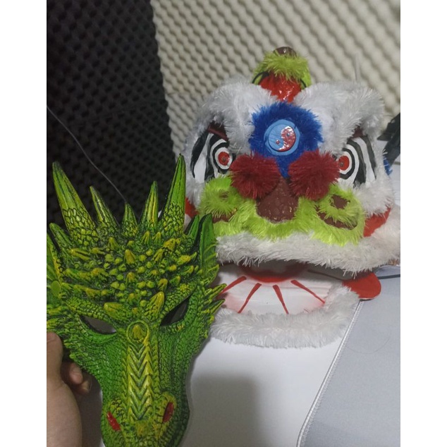 Jual Topeng Naga Hijau Dan Barongsai Imlek | Shopee Indonesia