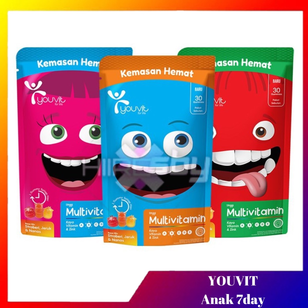 Jual Youvit Multivitamin Anak 1 Sachet isi 7 gummy | Shopee Indonesia