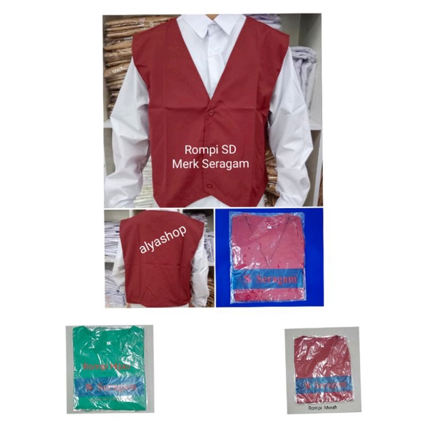 Jual Rompi Merah SD & Hijau MI Merk SERAGAM = Troser | Shopee Indonesia