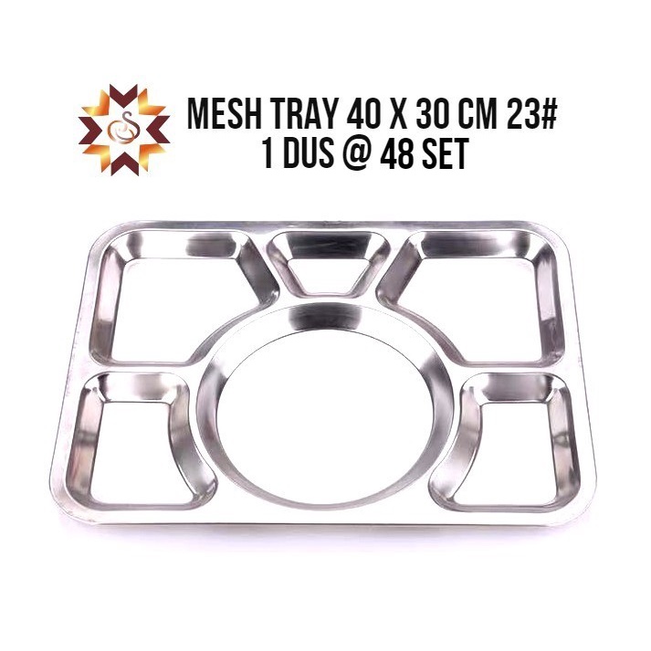 Jual Tempat Makan Stainless Sekat US Army (Mess Tray ) UK 40 x 30 CM ...