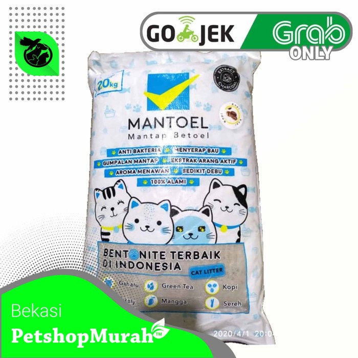 Jual PASIR KUCING WANGI MANTOEL 20KG CAT LITTER GUMPAL 20 KG NON CUB N ...